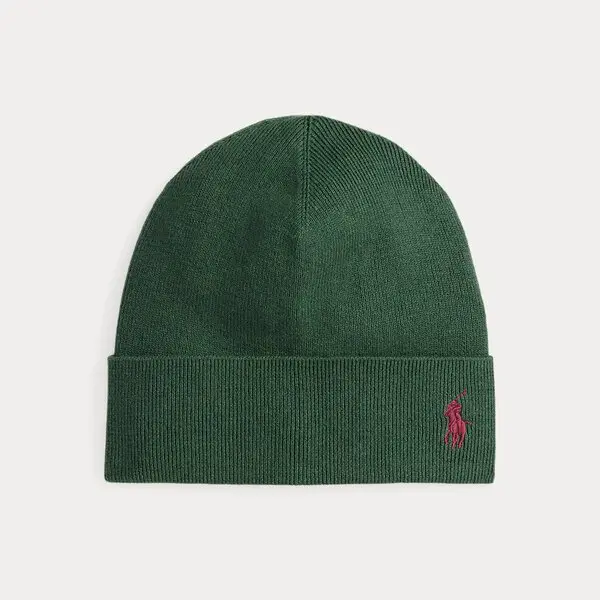 Ralph Lauren Rib-knit Cotton Beanie - Scotch Pine Heather