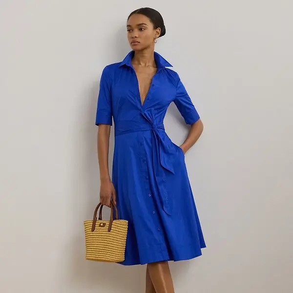 Ralph Lauren Cotton-blend Shirtdress
