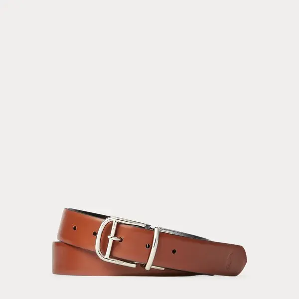 Ralph Lauren Reversible Dress Belt - Black/cogniac