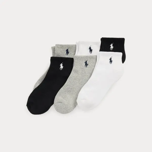 Ralph Lauren Athletic Crew Sock 6-pack - Grey Heather Assorted