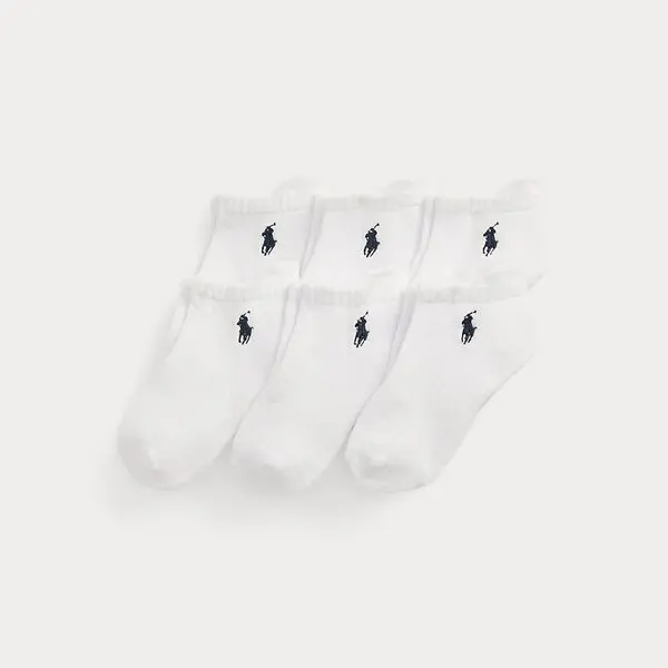 Ralph Lauren Ankle Sock 6-pack - White