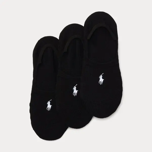Ralph Lauren Ultralow Sock 3-pack - Black/white