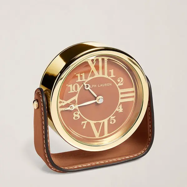 Ralph Lauren Brennan Clock - Saddle