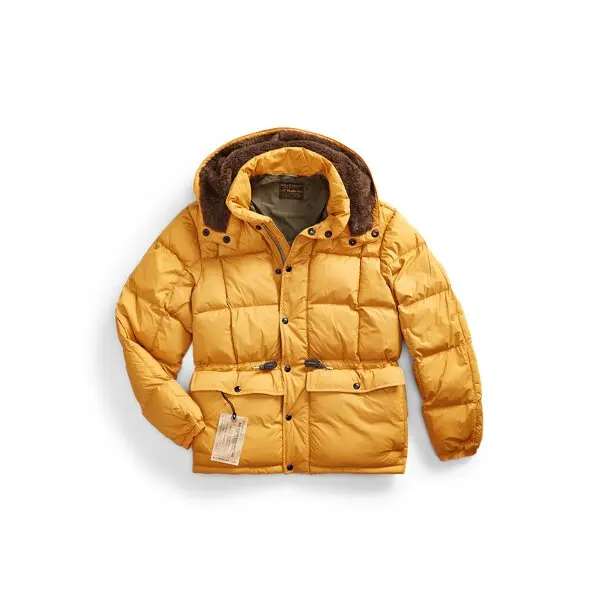 Ralph Lauren Quilted Hooded Jacket - Mountain Yellow