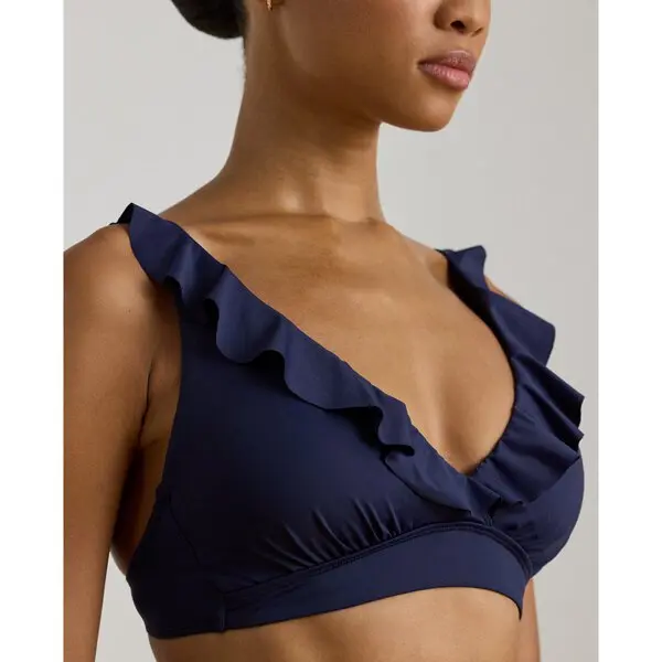 Ralph Lauren Ruffle-trim V-neck Bikini Top