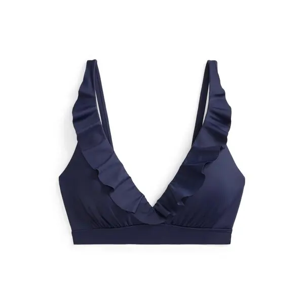 Ralph Lauren Ruffle-trim V-neck Bikini Top