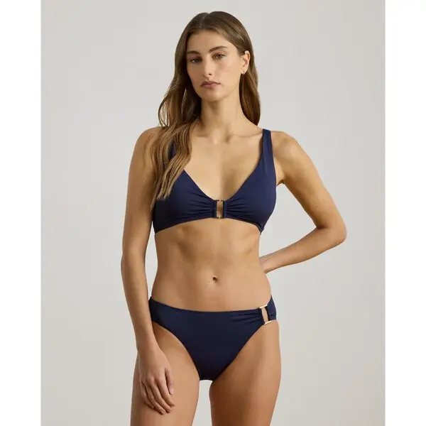 Ralph Lauren Ring-front Hipster Bikini Bottom - Dark Navy