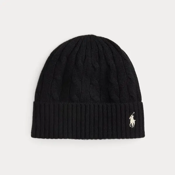 Ralph Lauren Cable-knit Wool-cashmere Beanie - Black