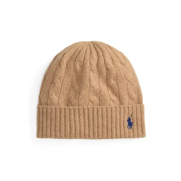 Ralph Lauren Cable-knit Wool-cashmere Beanie - Camel