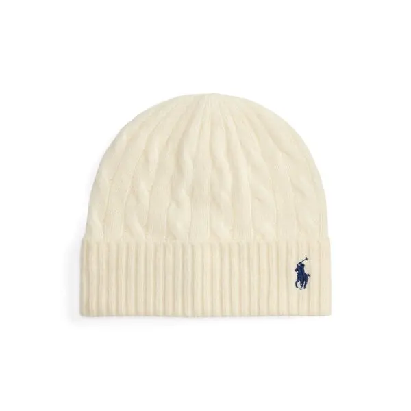 Ralph Lauren Cable-knit Wool-cashmere Beanie - Cream