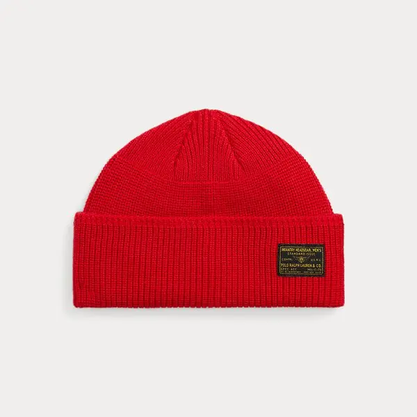 Ralph Lauren Merino Wool Watch Cap - Rl 2000 Red