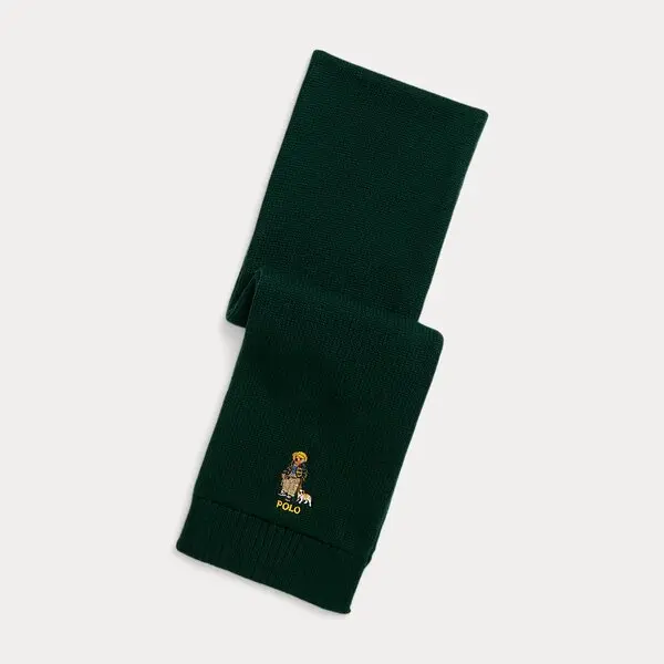 Ralph Lauren Polo Bear Cotton Scarf - Moss Agate