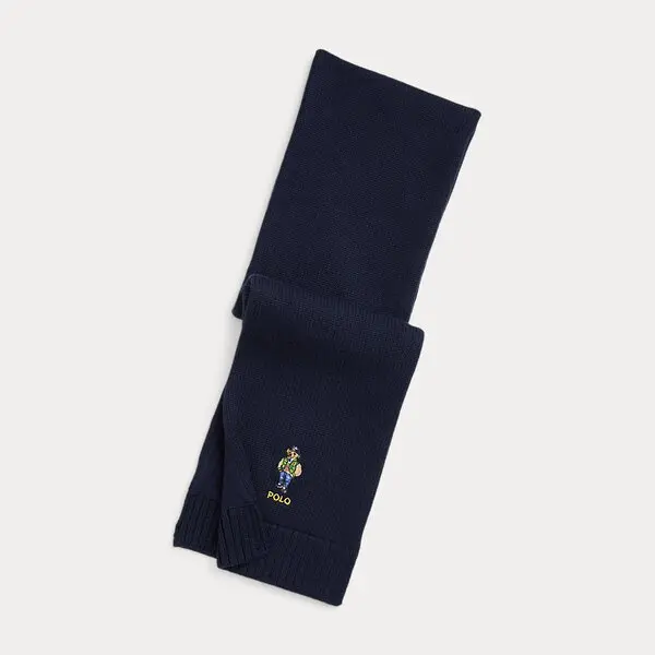 Ralph Lauren Polo Bear Cotton Scarf - Rl Navy