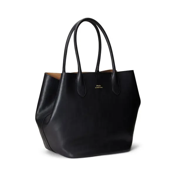 Ralph Lauren Bellport Large Leather Tote - Black