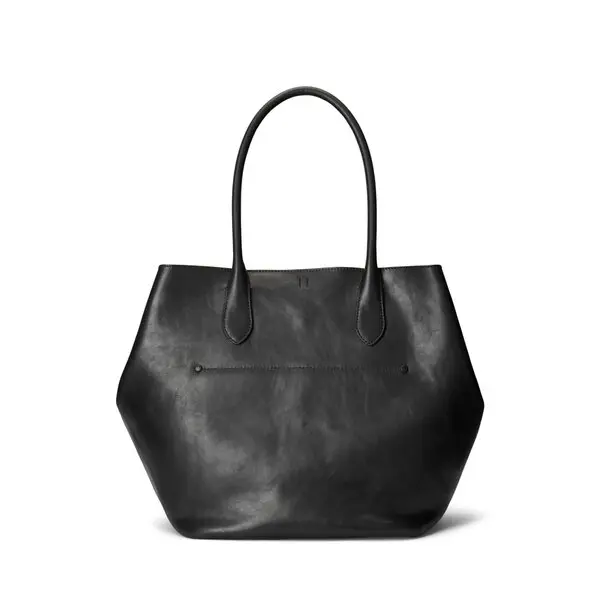 Ralph Lauren Bellport Large Leather Tote - Black