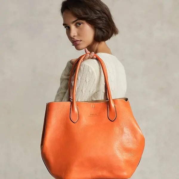Ralph Lauren Bellport Large Leather Tote