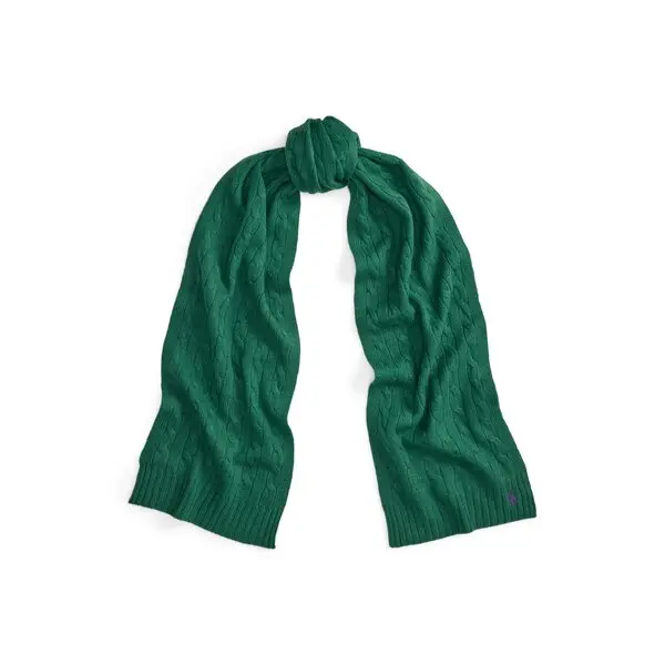 Ralph Lauren Cable-knit Wool-cashmere Scarf