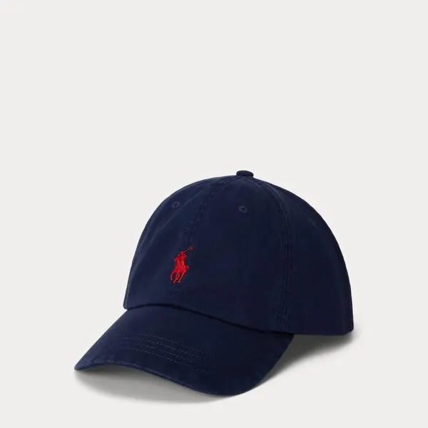 Ralph Lauren Twill Ball Cap - Newport Navy/red