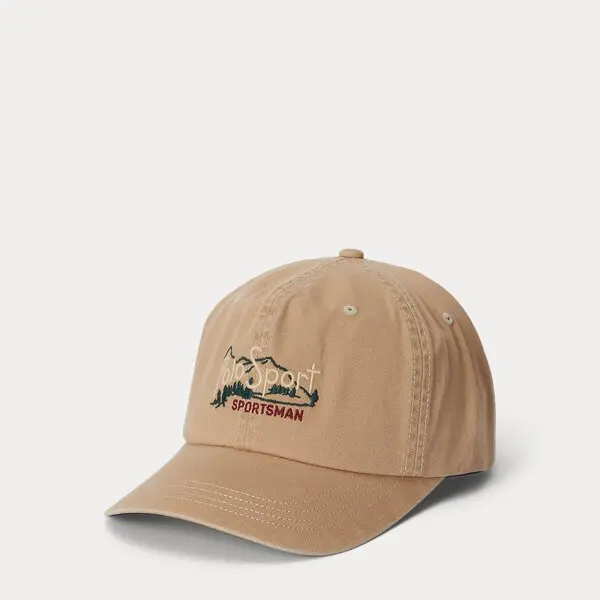 Ralph Lauren Embroidered Twill Cap - Vintage Khaki