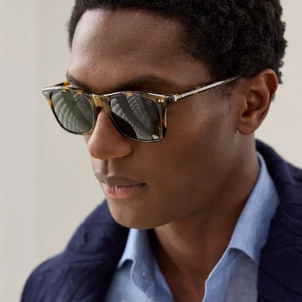 Ralph Lauren Automotive Square Sunglasses - Light Havana