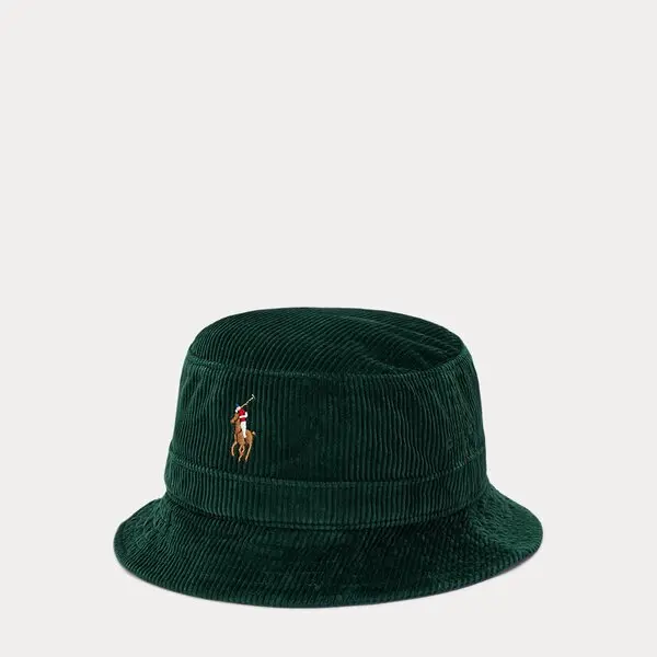 Ralph Lauren Corduroy Bucket Hat - Moss Agate X