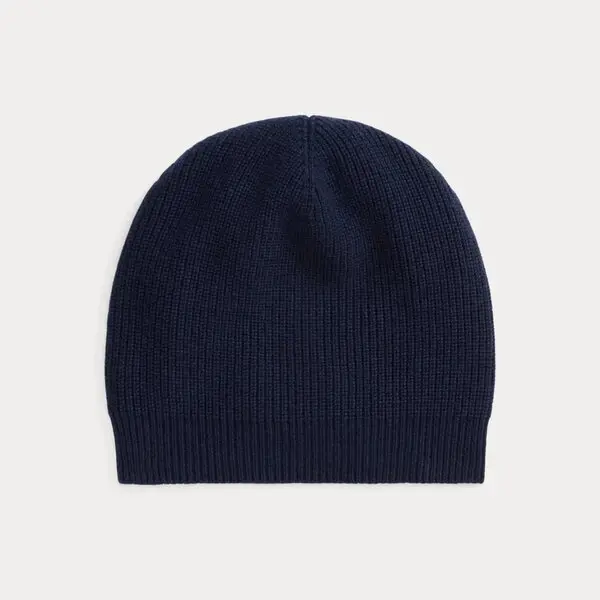 Ralph Lauren Rib-knit Cashmere Beanie - Icon Navy