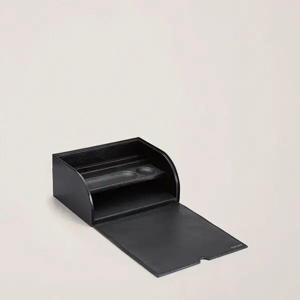 Ralph Lauren Brennan Leather Writer's Box - Black