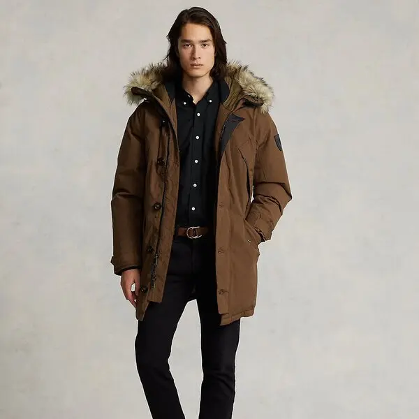 Ralph Lauren Faux-fur-trim Down Parka - Nutmeg Brown