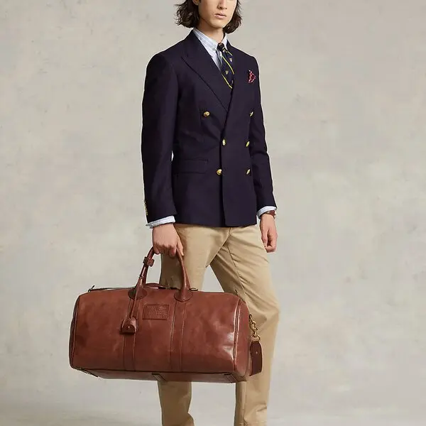 Ralph Lauren Heritage Leather Duffle - Saddle