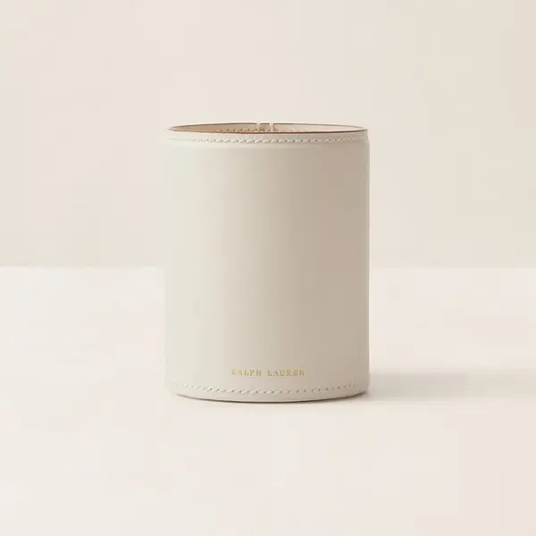 Ralph Lauren Brennan Leather Pencil Cup - Cream