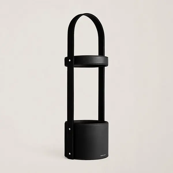 Ralph Lauren Brennan Leather Umbrella Stand - Black