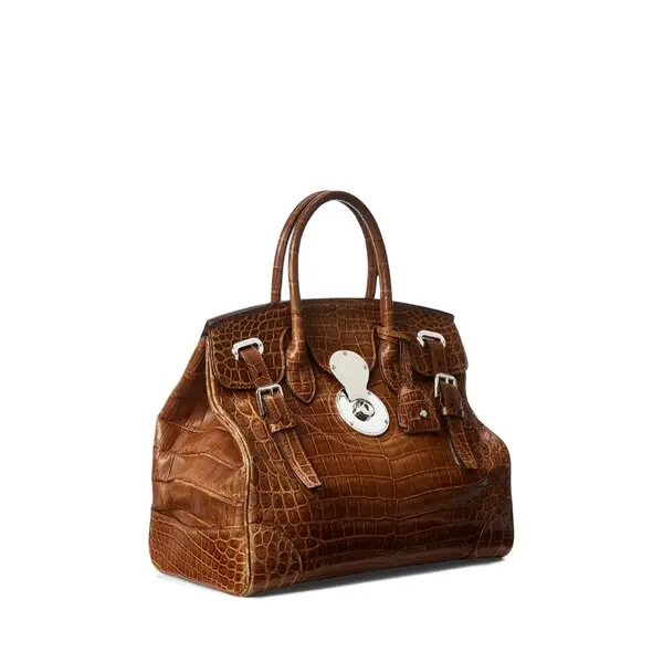 Ralph Lauren Ricky 33 Alligator Bag - Honey