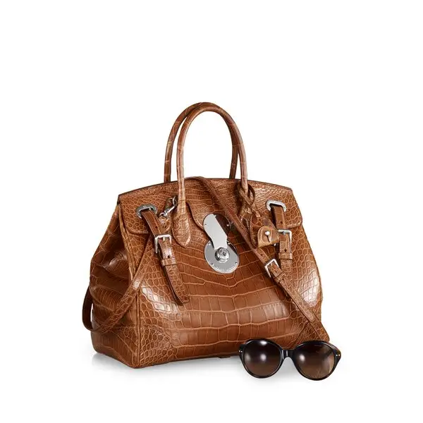 Ralph Lauren Ricky 33 Alligator Bag - Honey