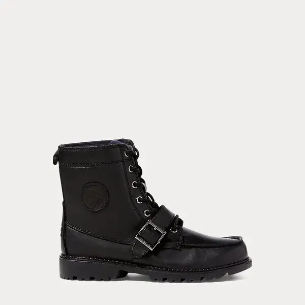 Ralph Lauren Leather Ranger Hi Ii Boot - Black Leather