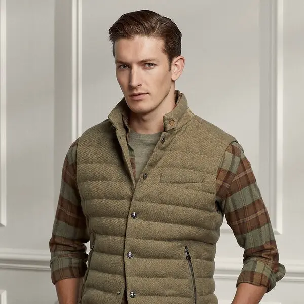 Ralph Lauren Whitwell Tweed Down Vest