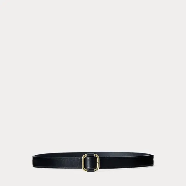 Ralph Lauren Leather Slide Buckle Belt - Black