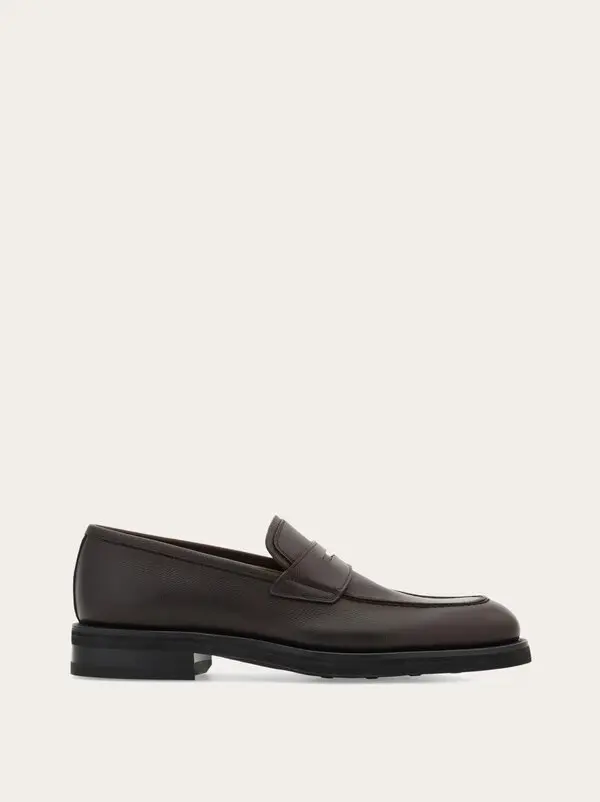 FERRAGAMO Suede Penny Loafer - Brown