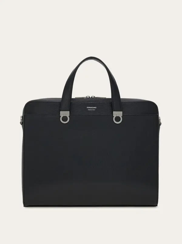 FERRAGAMO Gancini Briefcase - Black
