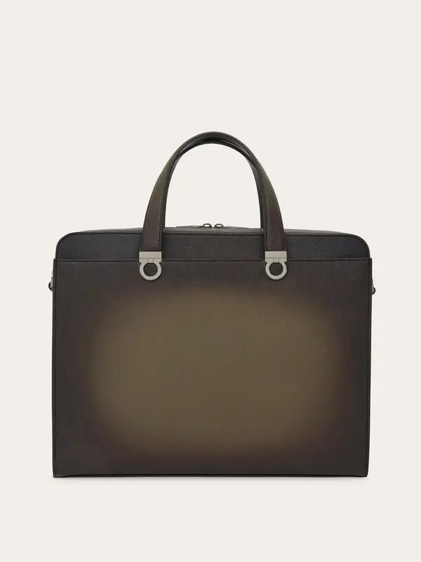 FERRAGAMO Gancini Briefcase - Green