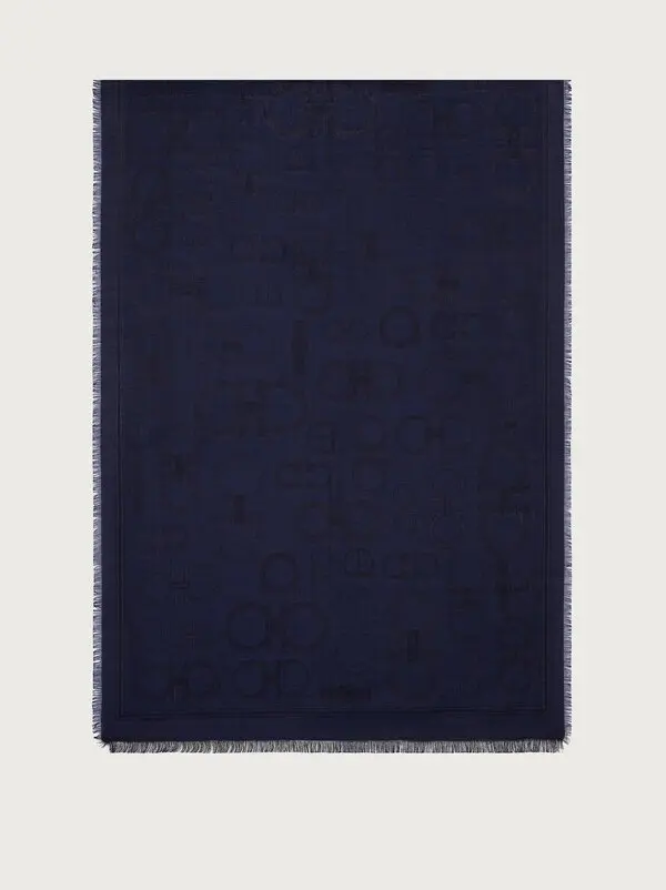FERRAGAMO Gancini Stole - Blue