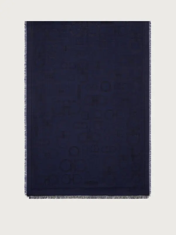FERRAGAMO Gancini Stole - Blue