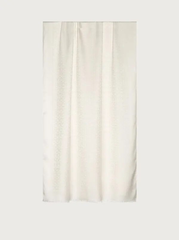 FERRAGAMO Gancini Stole - White
