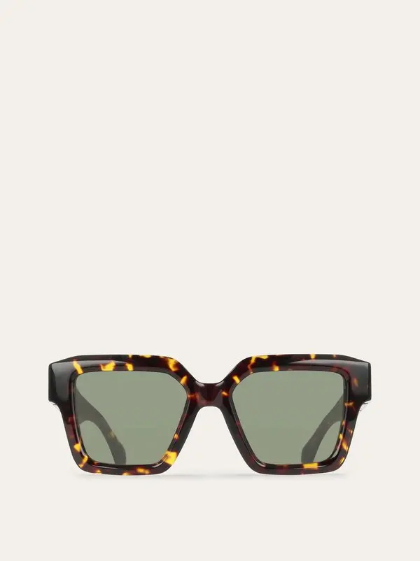 FERRAGAMO Oversized Rectangle Sunglasses - Green