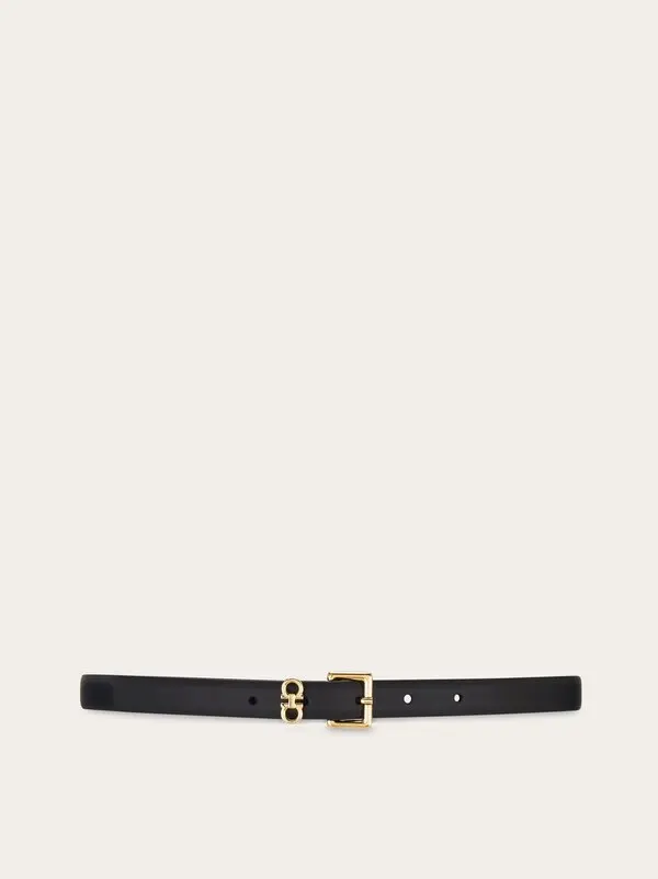 FERRAGAMO Fixed Gancini Belt - Black