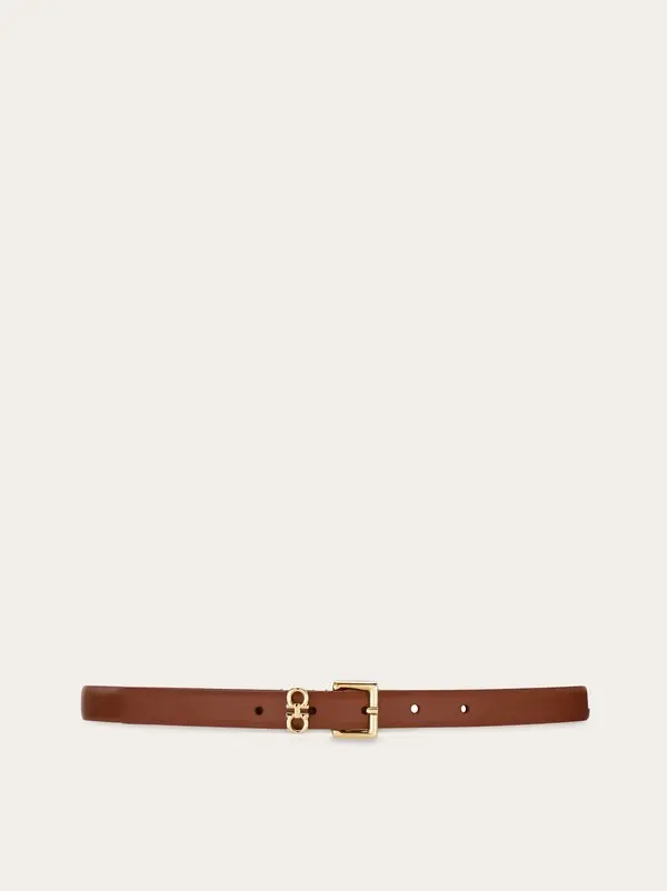 FERRAGAMO Fixed Gancini Belt - Brown