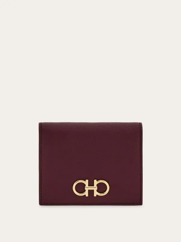 FERRAGAMO Gancini Compact Wallet - Violet