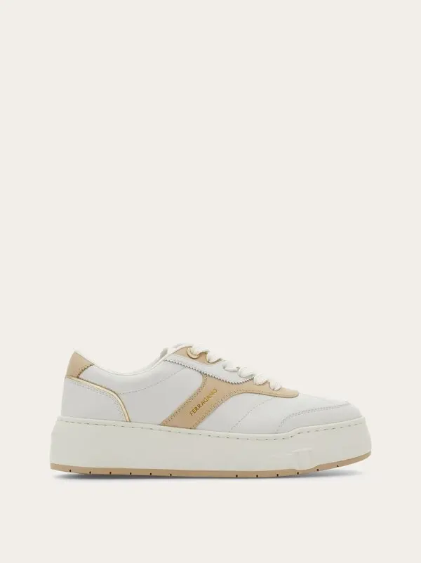 FERRAGAMO Nappa Sneaker - White