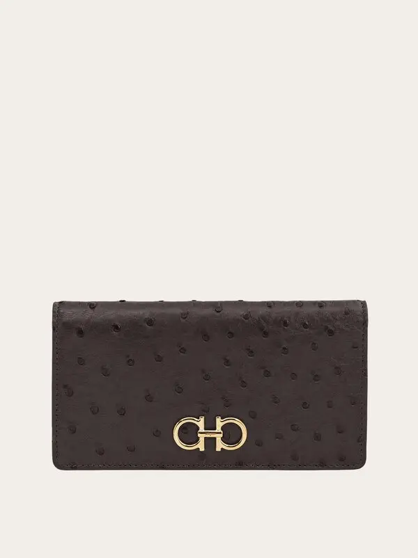 FERRAGAMO Gancini Continental Wallet - Brown