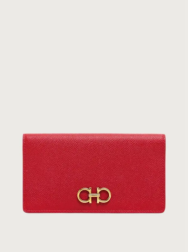 FERRAGAMO Gancini Continental Wallet - Red