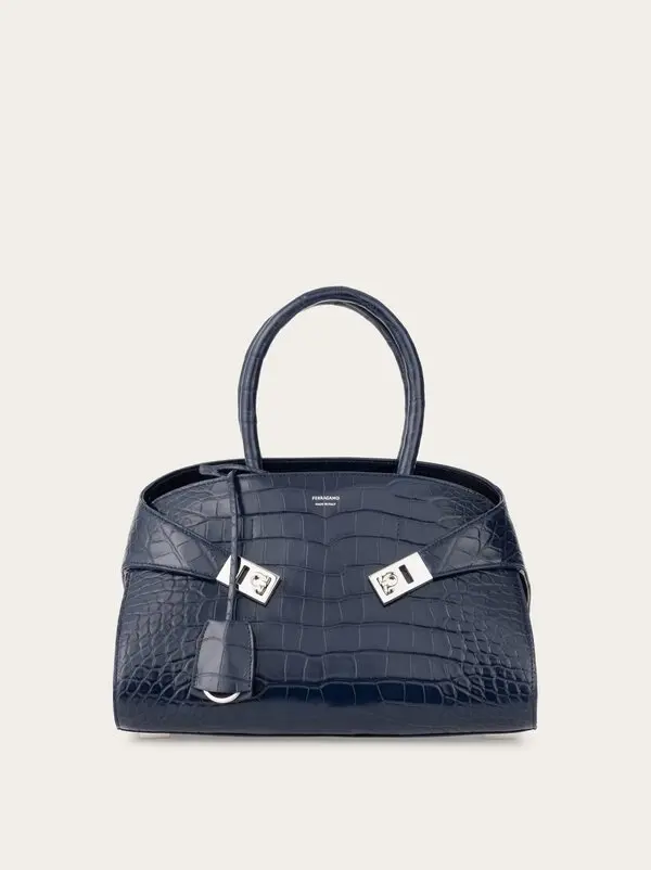 FERRAGAMO Hug Top Handle Bag - Blue